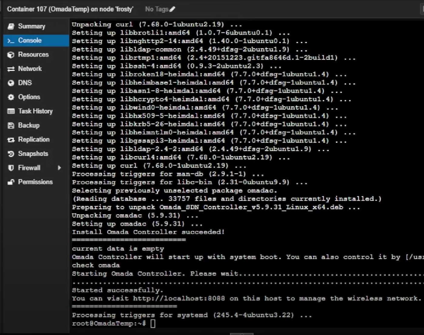 使用pve安裝TP-Link Omada SDN Controller